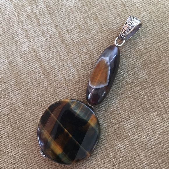 Jewelry | Doublestone Pendant | Poshmark